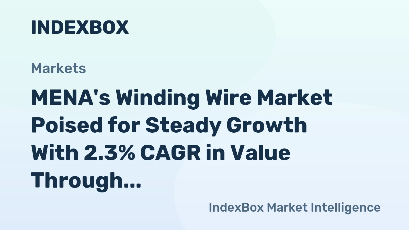 MENA's Winding Wire Market Poised for Steady Growth With 2.3% CAGR in Value Through 2035