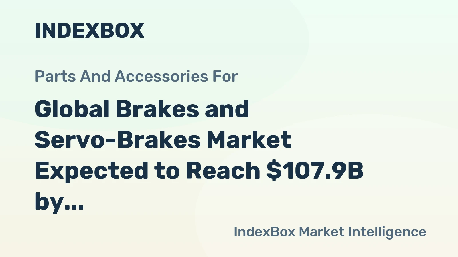 Global Brakes and Servo-Brakes Market Expected to Reach $107.9B by 2035 with a CAGR of +1.7%