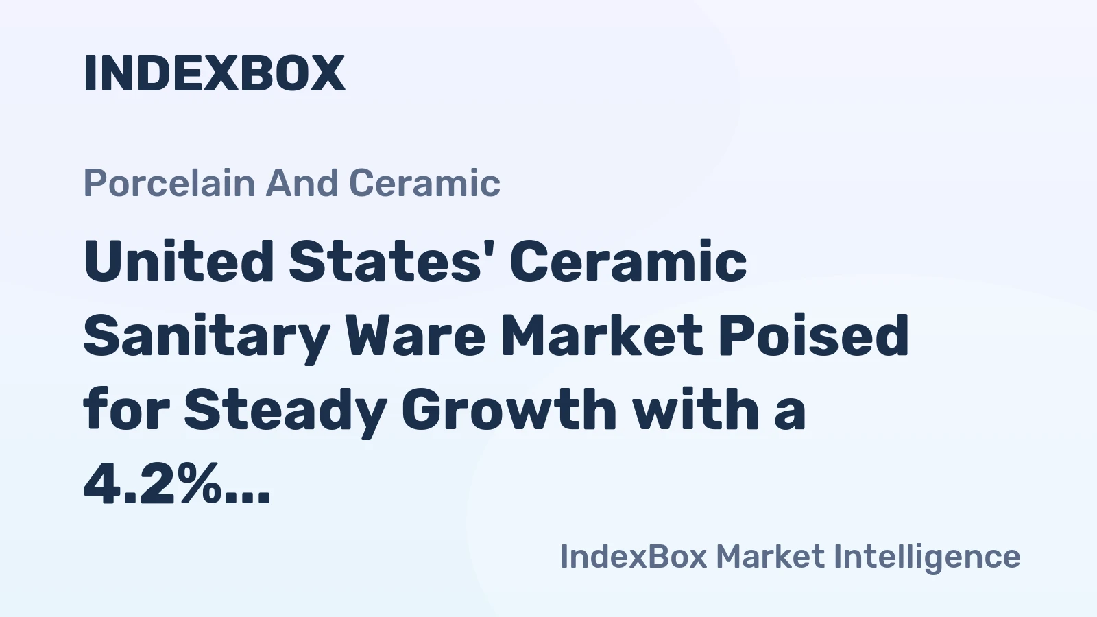 United States' Ceramic Sanitary Ware Market Poised for Steady Growth with a 4.2% Volume CAGR