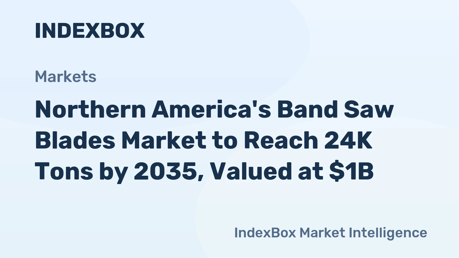 Northern America's Band Saw Blades Market to Reach 24K Tons by 2035, Valued at $1B