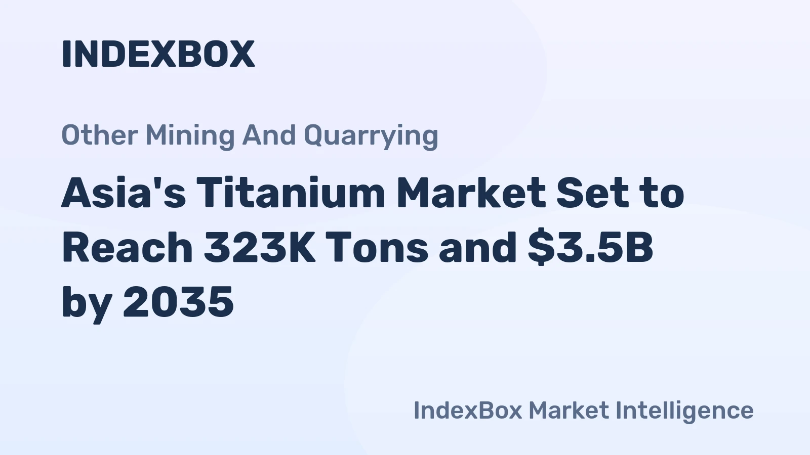 Asia's Titanium Market Set to Reach 323K Tons and $3.5B by 2035