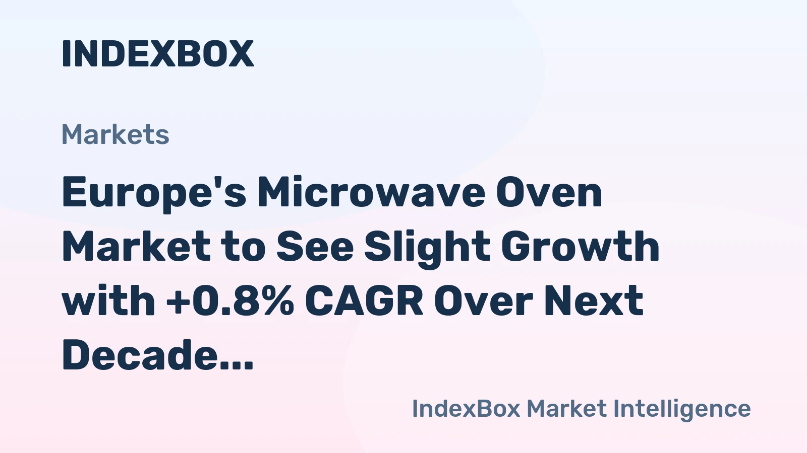 Europe's Microwave Oven Market to See Slight Growth with +0.8% CAGR Over Next Decade