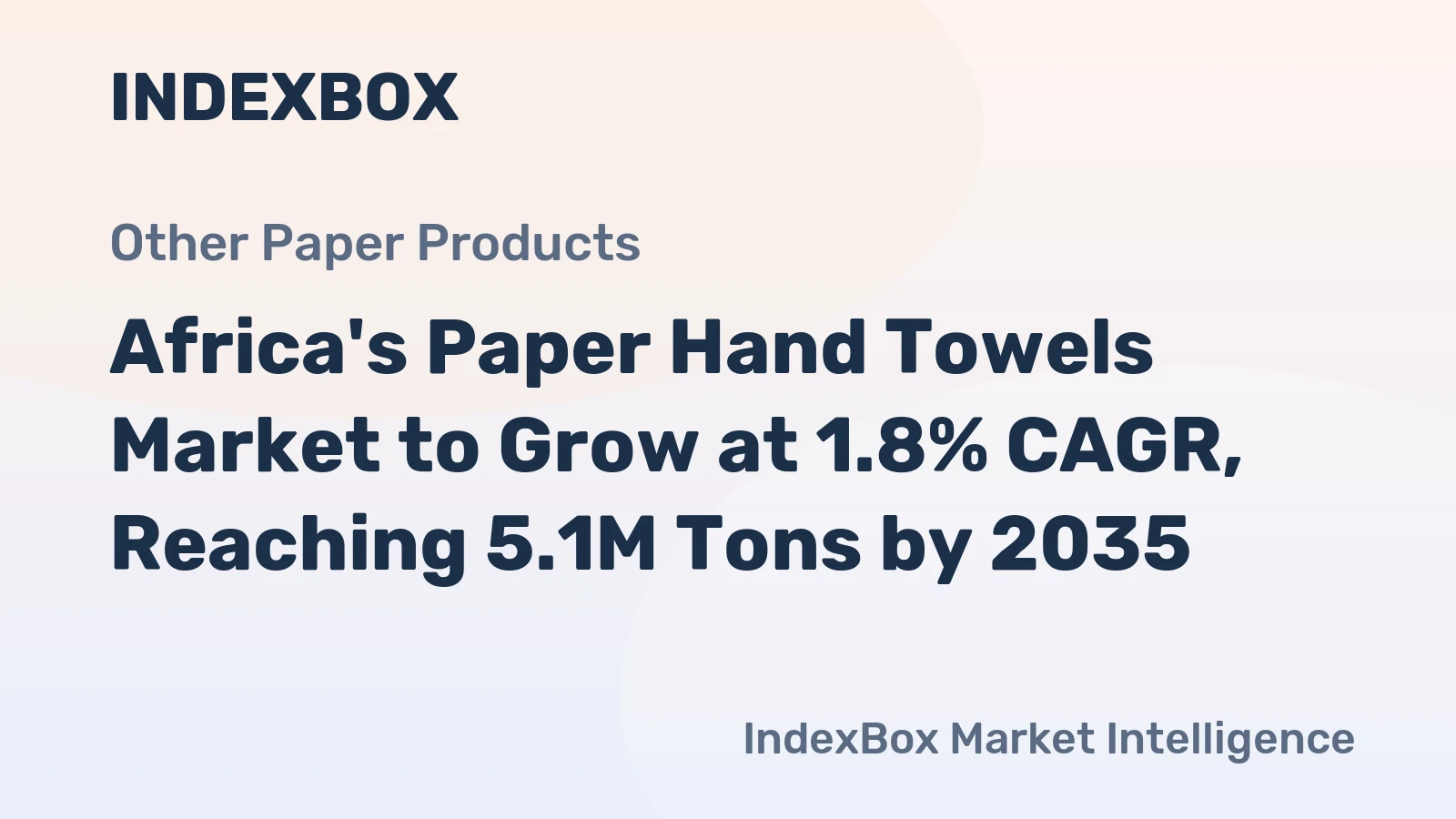 Africa's Paper Hand Towels Market to Grow at 1.8% CAGR, Reaching 5.1M Tons by 2035