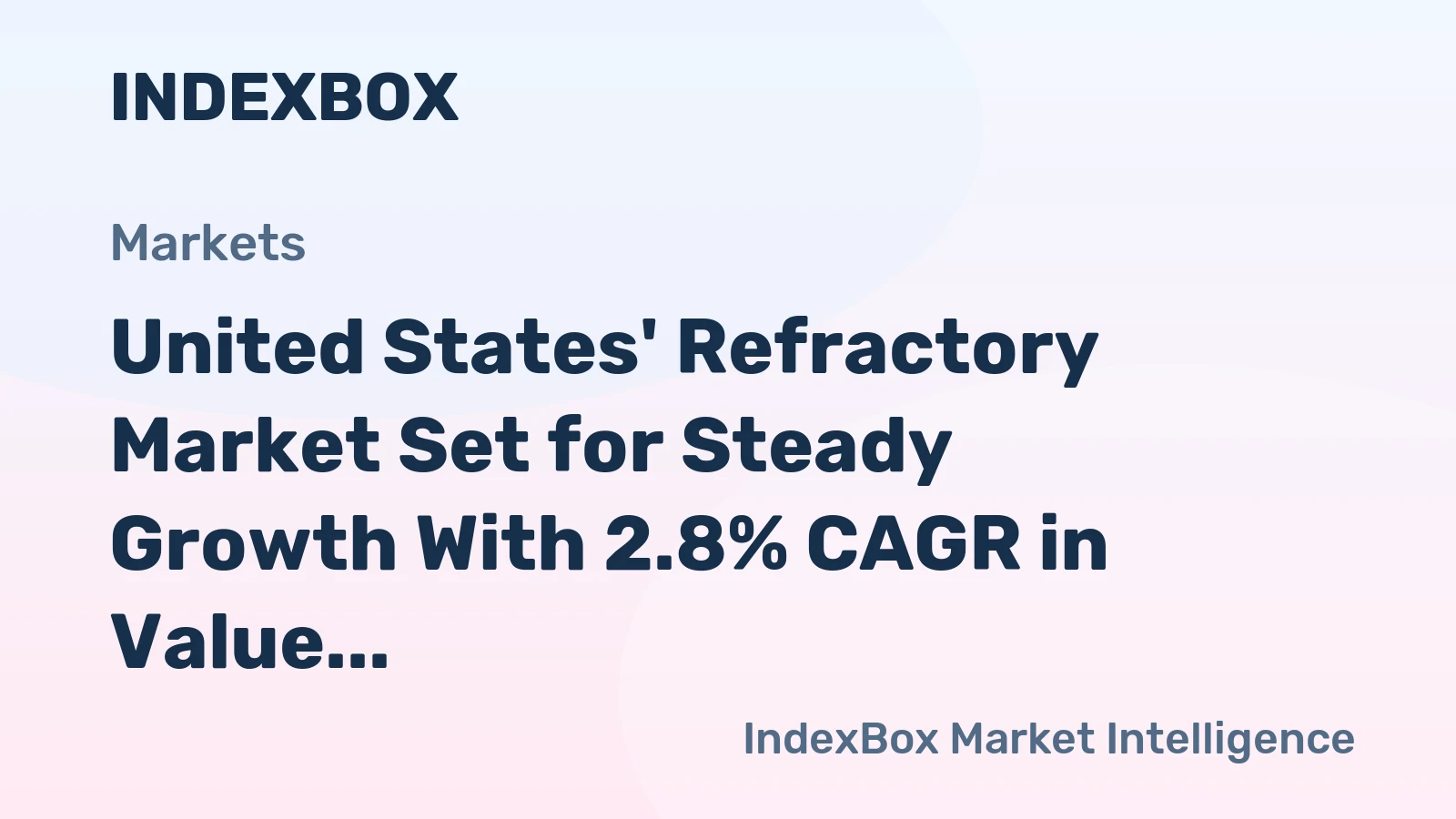 United States' Refractory Market Set for Steady Growth With 2.8% CAGR in Value Through 2035