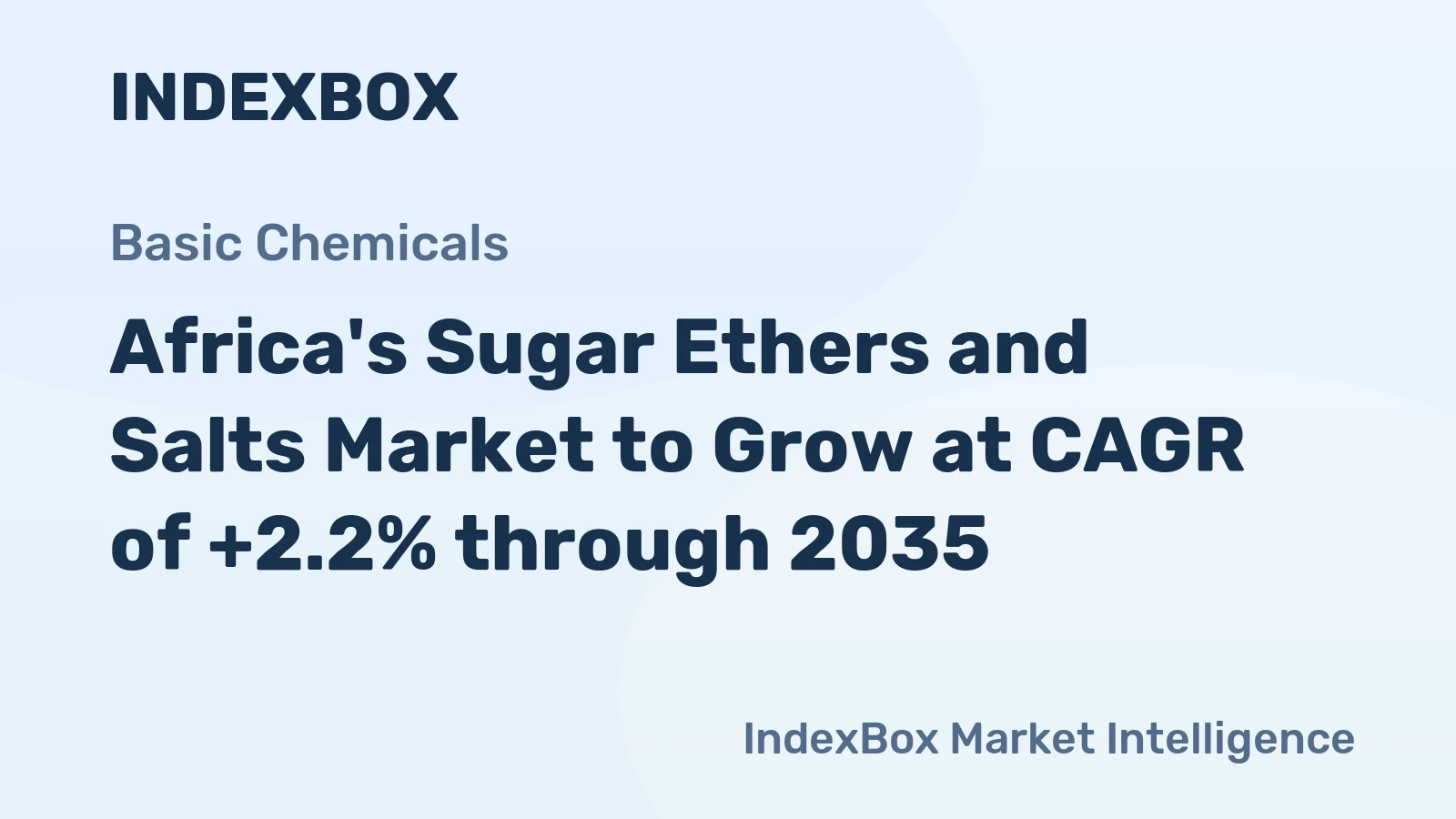 Africa's Sugar Ethers and Salts Market to Grow at CAGR of +2.2% through 2035
