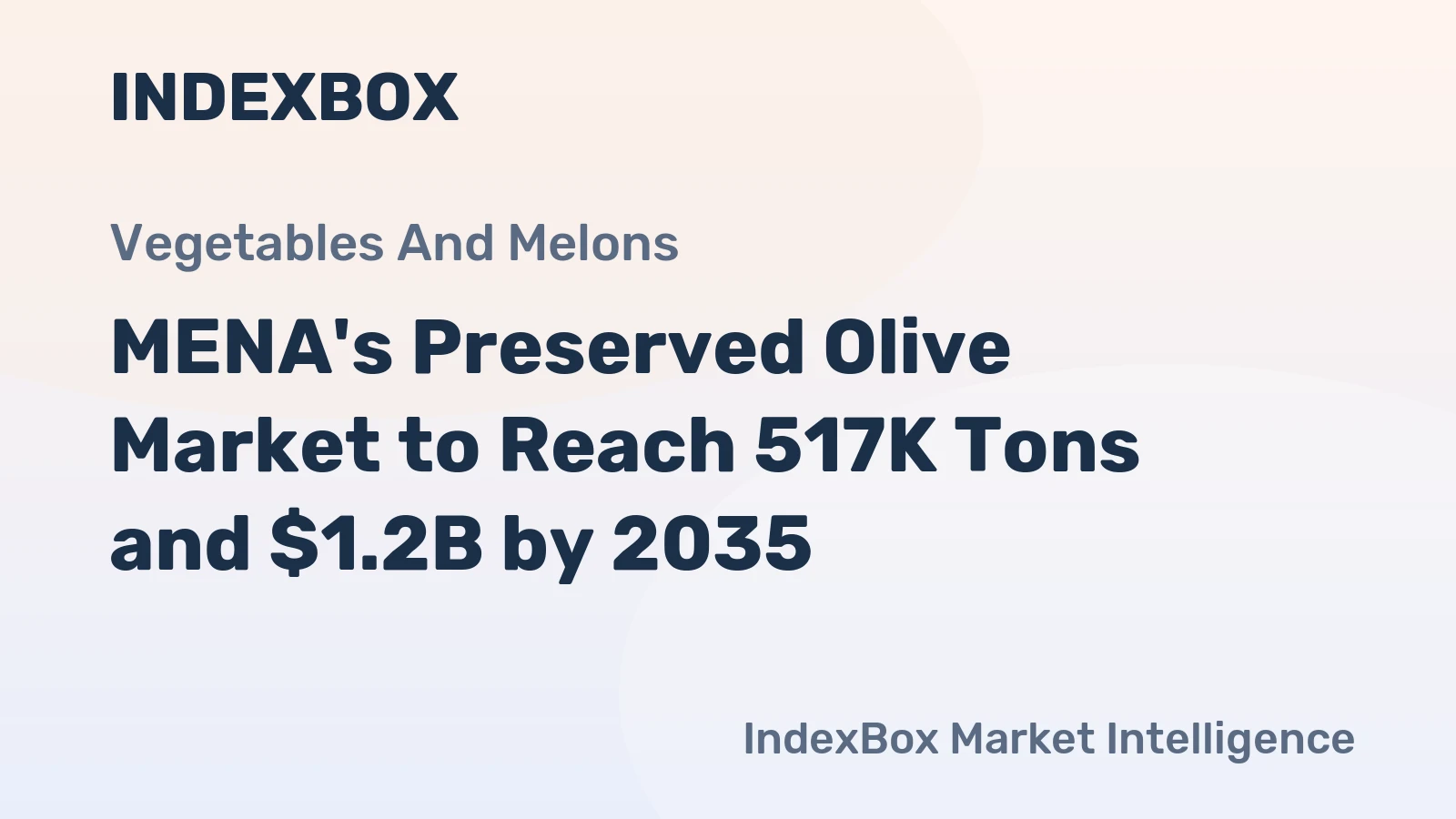 MENA's Preserved Olive Market to Reach 517K Tons and $1.2B by 2035