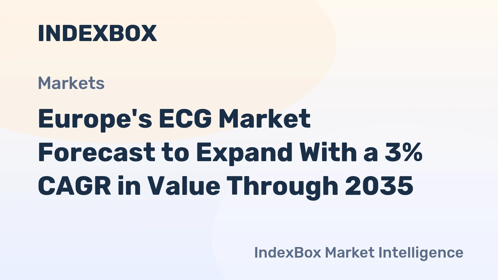Europe's ECG Market Forecast to Expand With a 3% CAGR in Value Through 2035