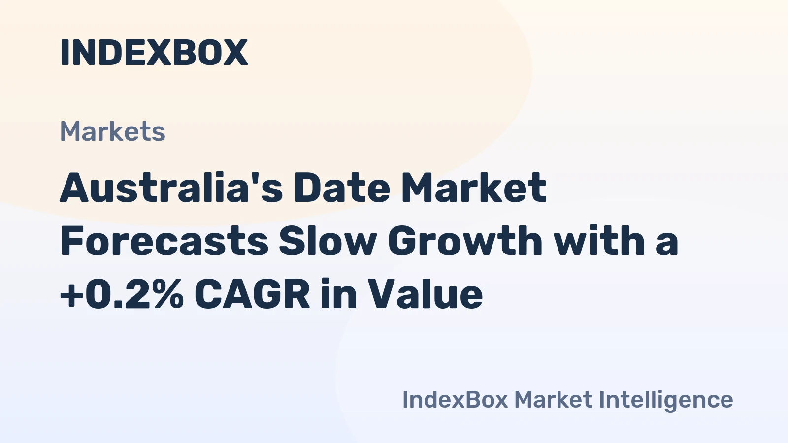Australia's Date Market Forecasts Slow Growth with a +0.2% CAGR in Value
