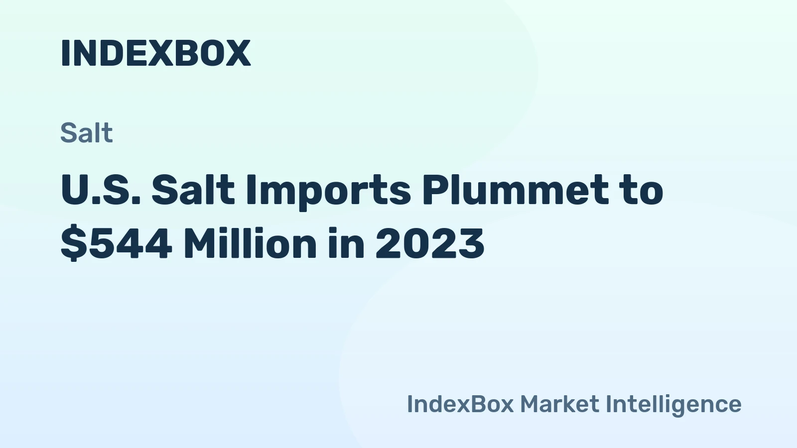 U.S. Salt Imports Plummet to $544 Million in 2023