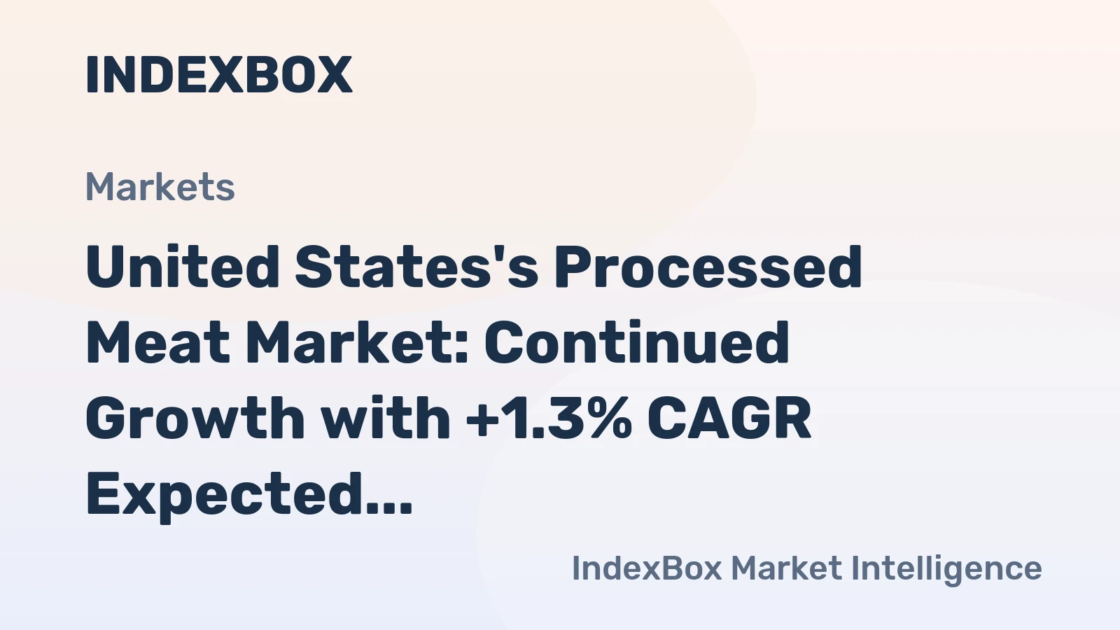 United States's Processed Meat Market: Continued Growth with +1.3% CAGR Expected