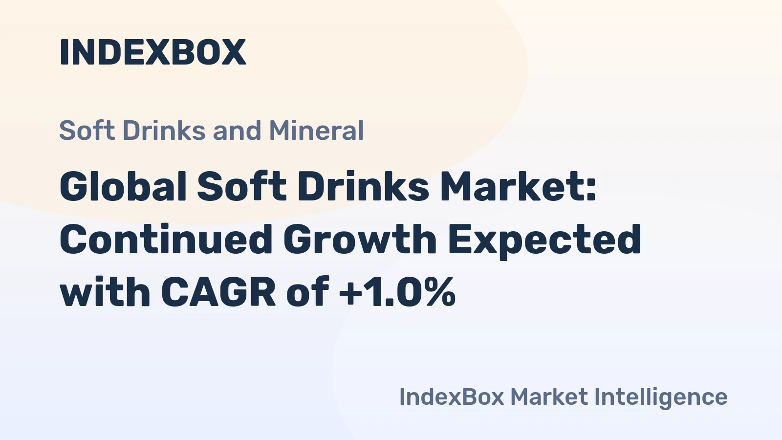 Global Soft Drinks Market: Continued Growth Expected with CAGR of +1.0%