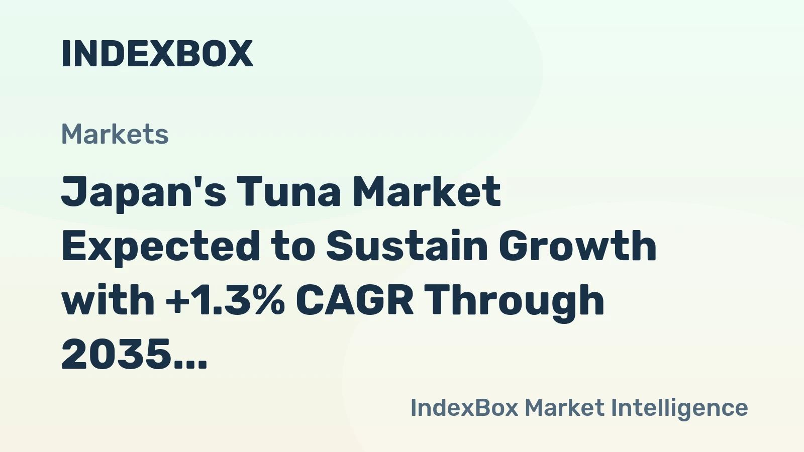 Japan's Tuna Market Expected to Sustain Growth with +1.3% CAGR Through 2035