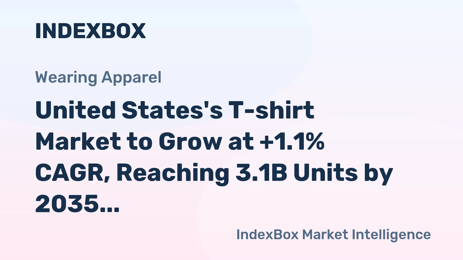 United States's T-shirt Market to Grow at +1.1% CAGR, Reaching 3.1B Units by 2035