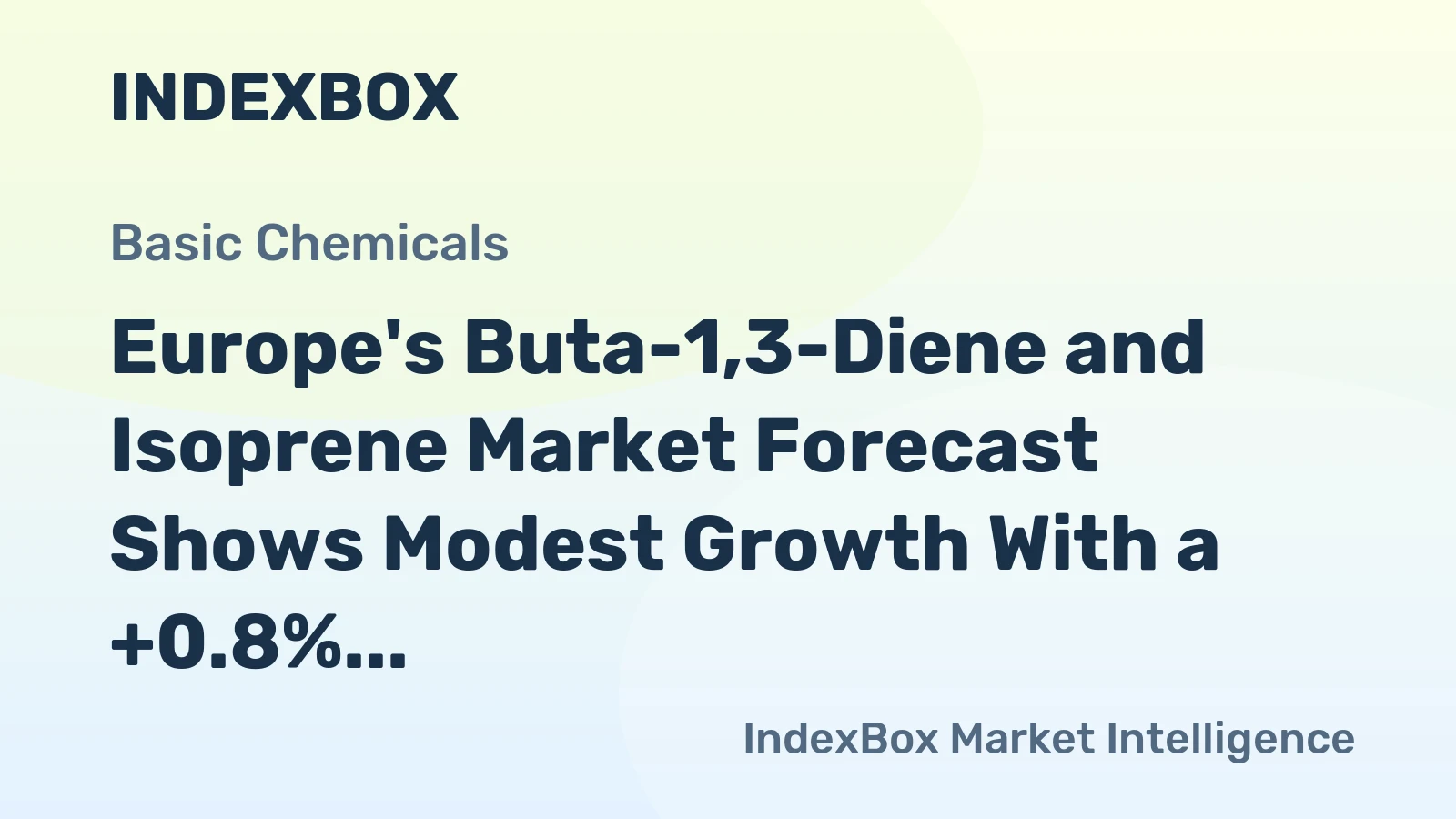 Europe's Buta-1,3-Diene and Isoprene Market Forecast Shows Modest Growth With a +0.8% Volume CAGR Through 2035