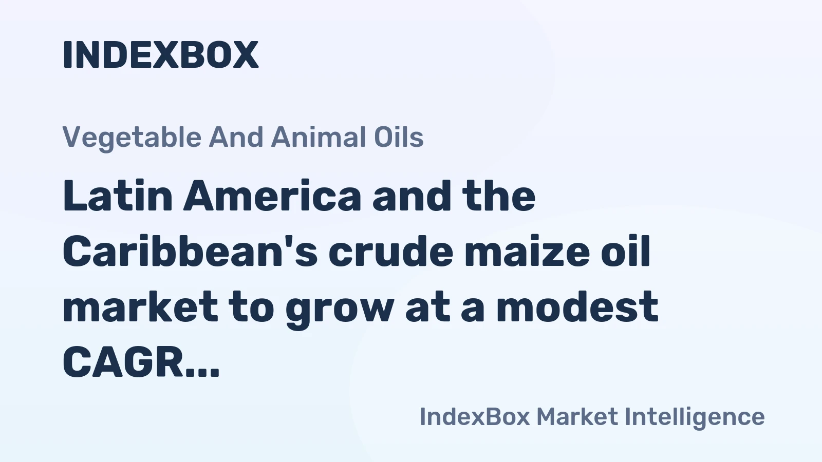 Latin America and the Caribbean's crude maize oil market to grow at a modest CAGR of +0.3%, reaching 392K tons by 2035.