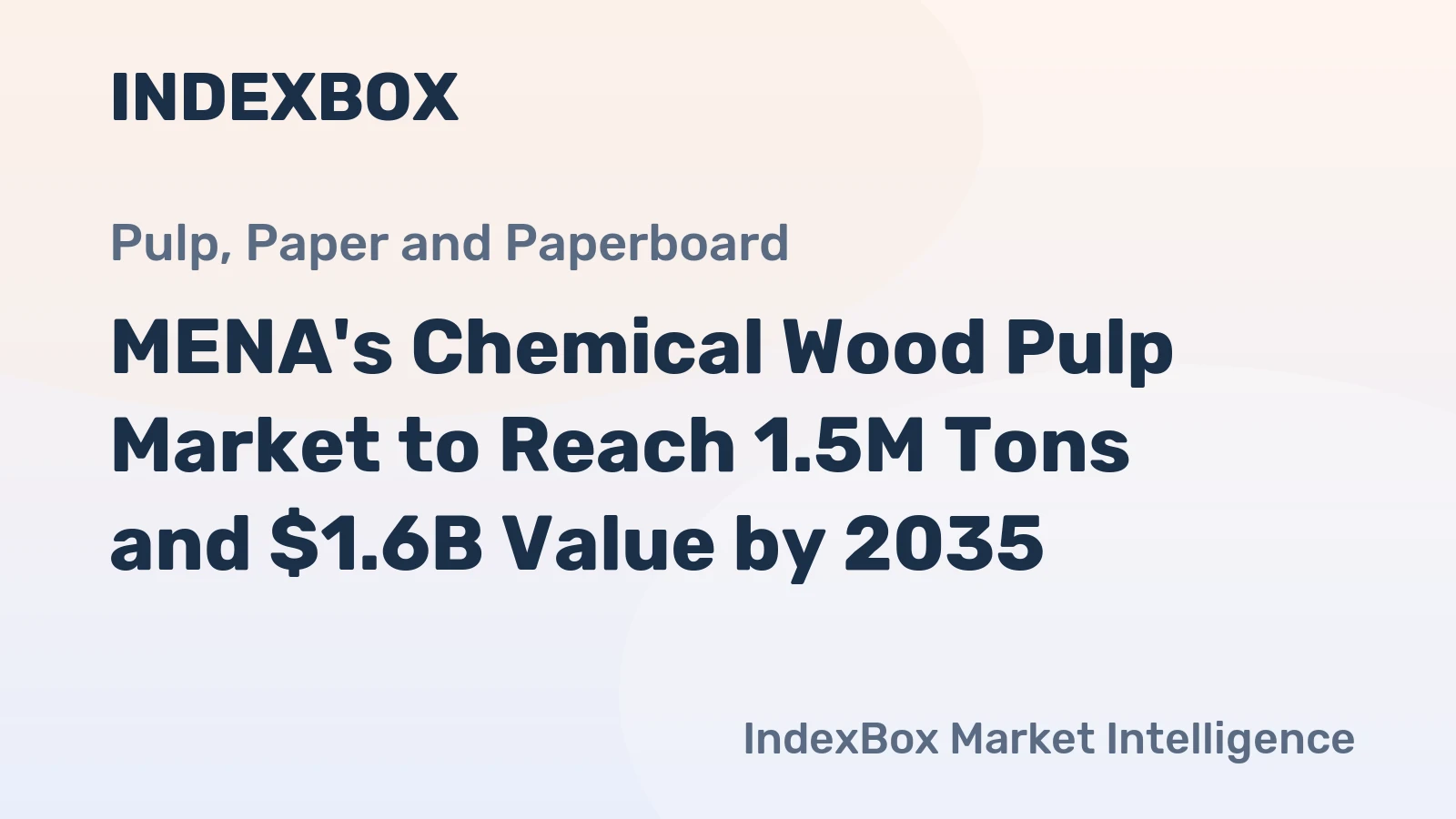 MENA's Chemical Wood Pulp Market to Reach 1.5M Tons and $1.6B Value by 2035