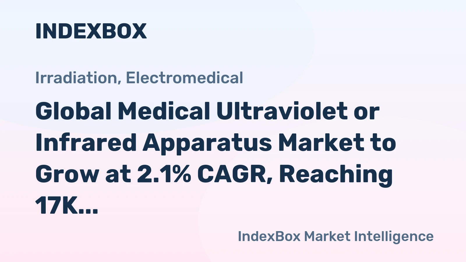 Global Medical Ultraviolet or Infrared Apparatus Market to Grow at 2.1% CAGR, Reaching 17K Tons by 2035