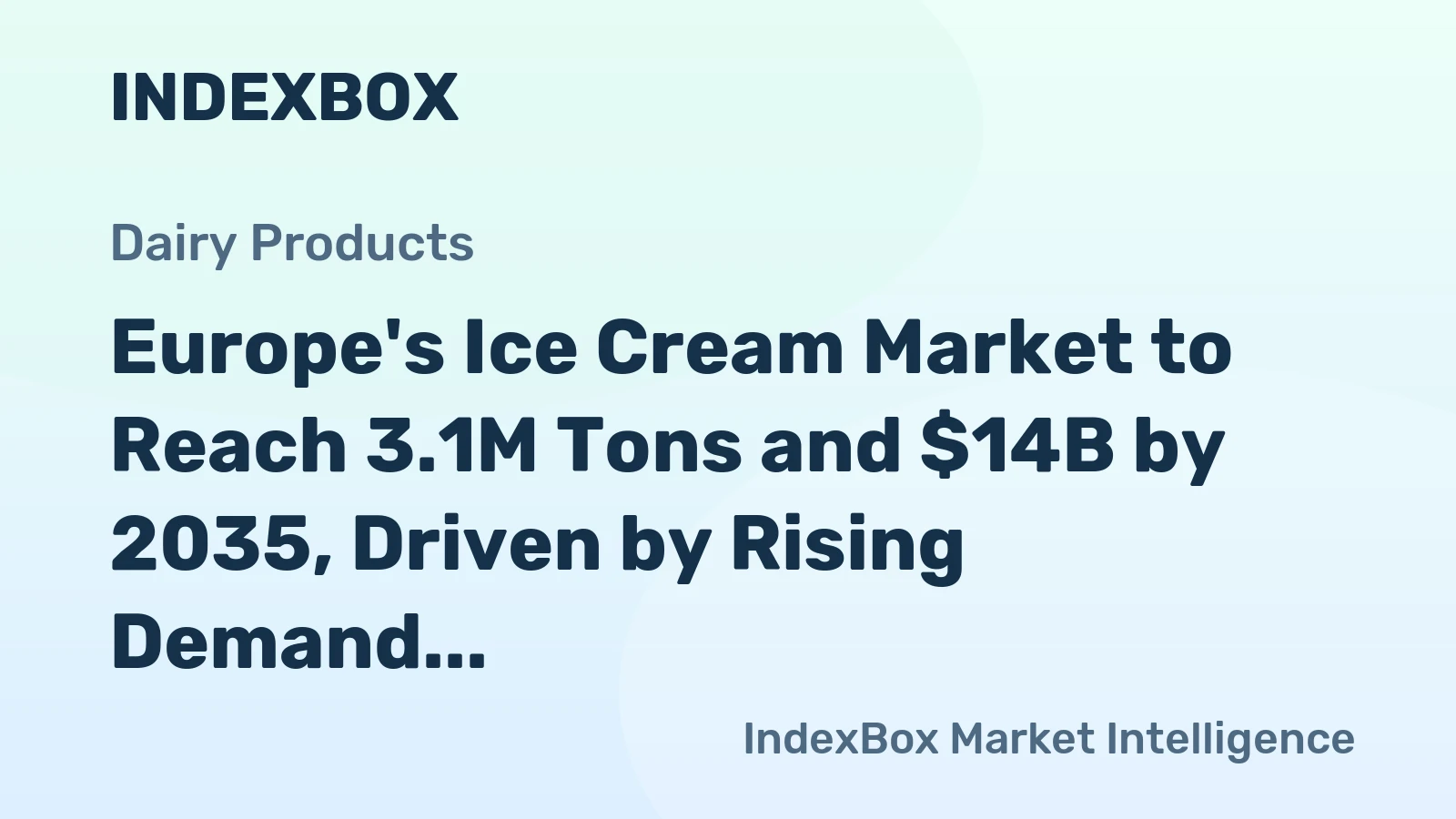 Europe's Ice Cream Market to Reach 3.1M Tons and $14B by 2035, Driven by Rising Demand