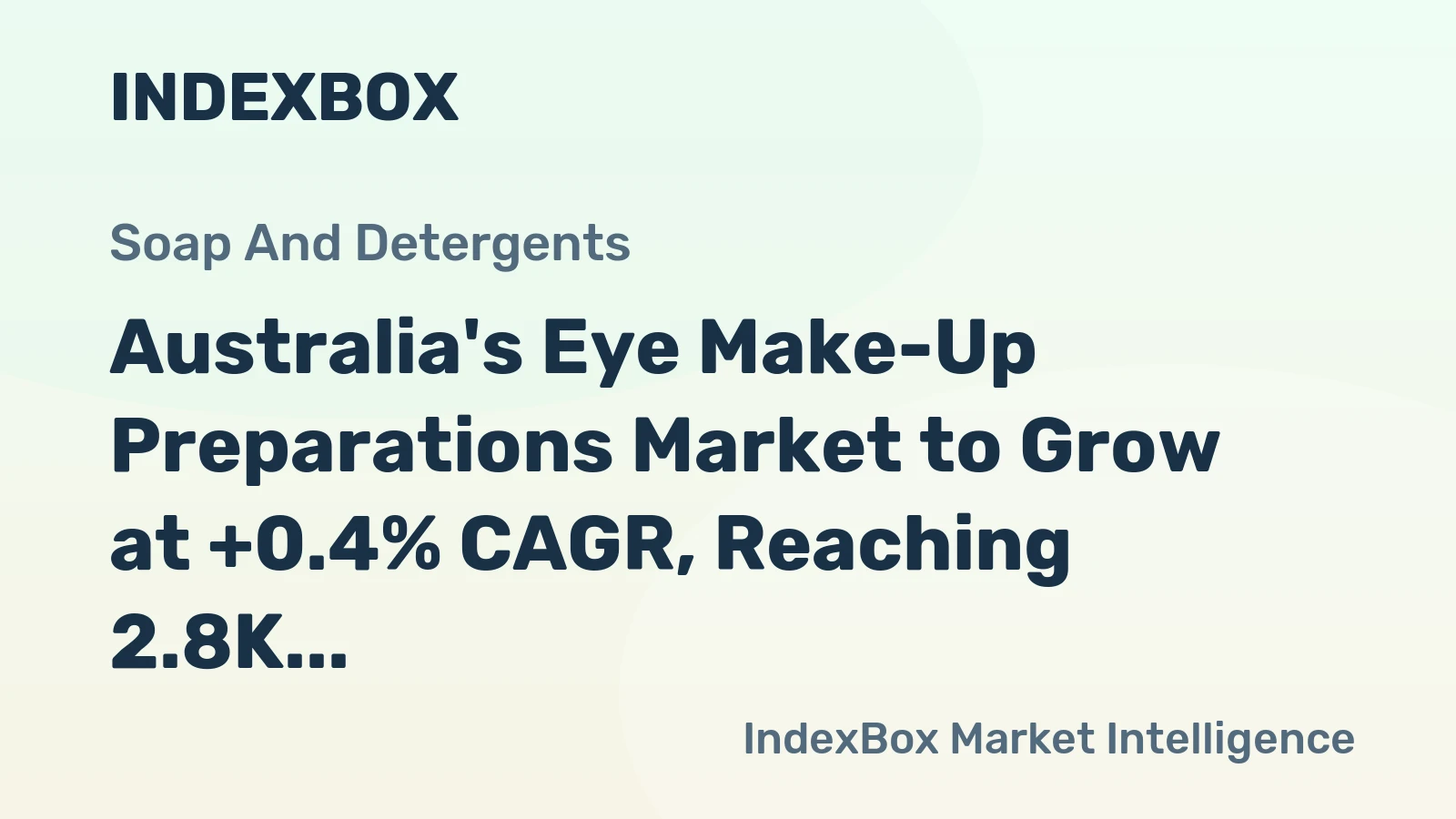Australia's Eye Make-Up Preparations Market to Grow at +0.4% CAGR, Reaching 2.8K tons by 2035