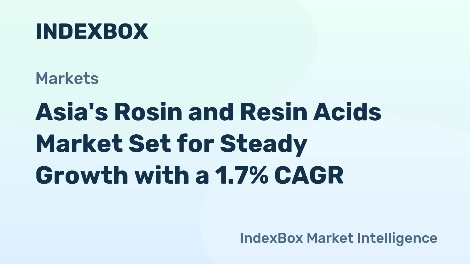 Asia's Rosin and Resin Acids Market Set for Steady Growth with a 1.7% CAGR