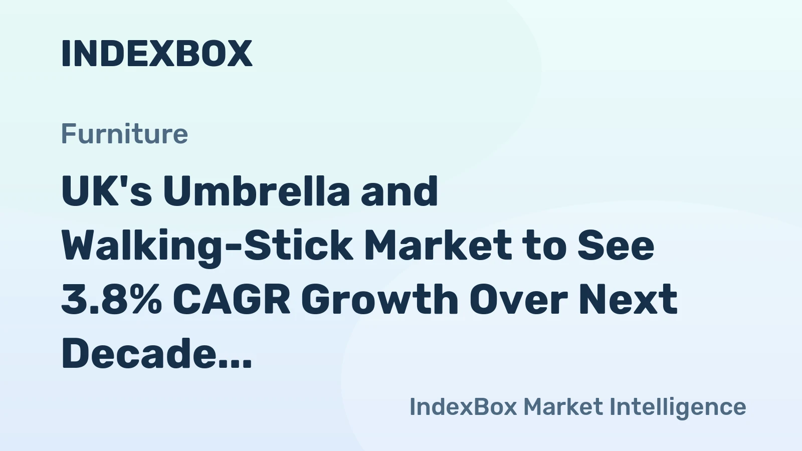 UK's Umbrella and Walking-Stick Market to See 3.8% CAGR Growth Over Next Decade