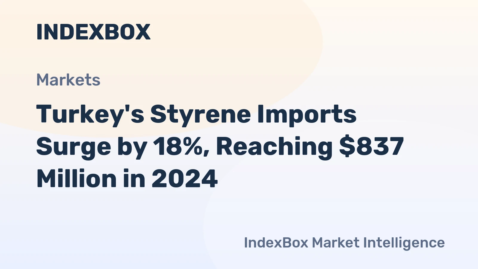 Turkey's Styrene Imports Surge by 18%, Reaching $837 Million in 2024