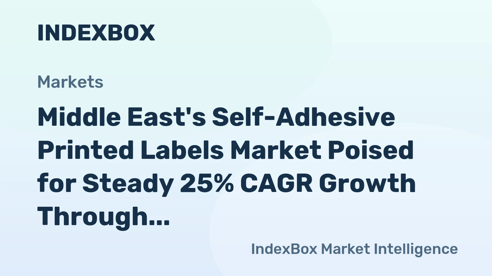 Middle East's Self-Adhesive Printed Labels Market Poised for Steady 25% CAGR Growth Through 2035