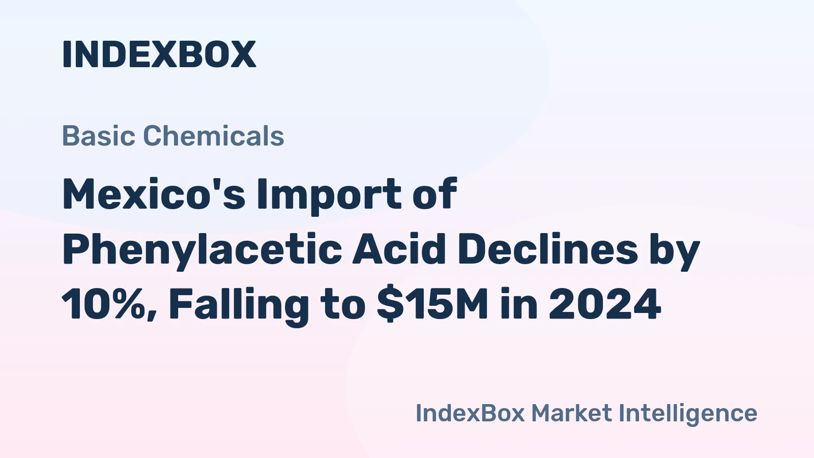 Mexico's Import of Phenylacetic Acid Declines by 10%, Falling to $15M in 2024