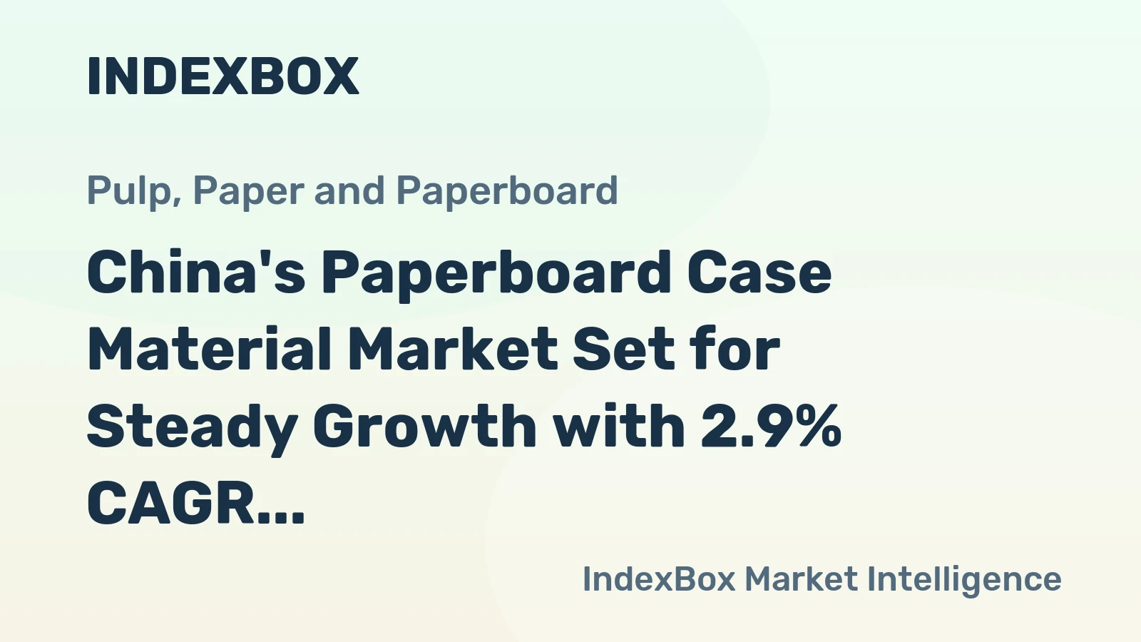 China's Paperboard Case Material Market Set for Steady Growth with 2.9% CAGR in Value Through 2035