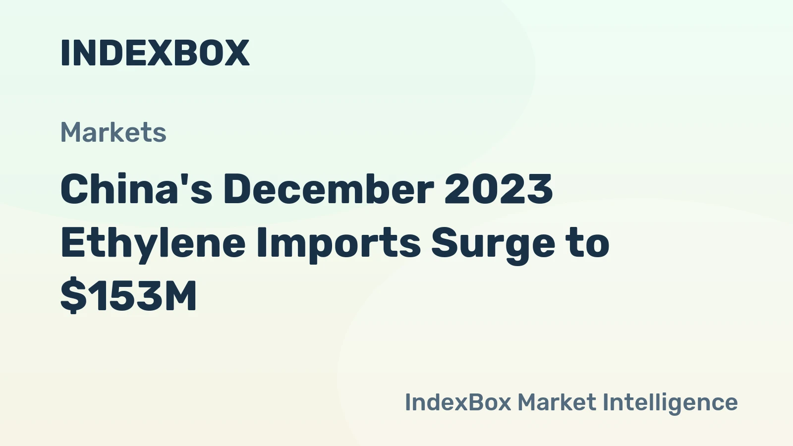 China's December 2023 Ethylene Imports Surge to $153M