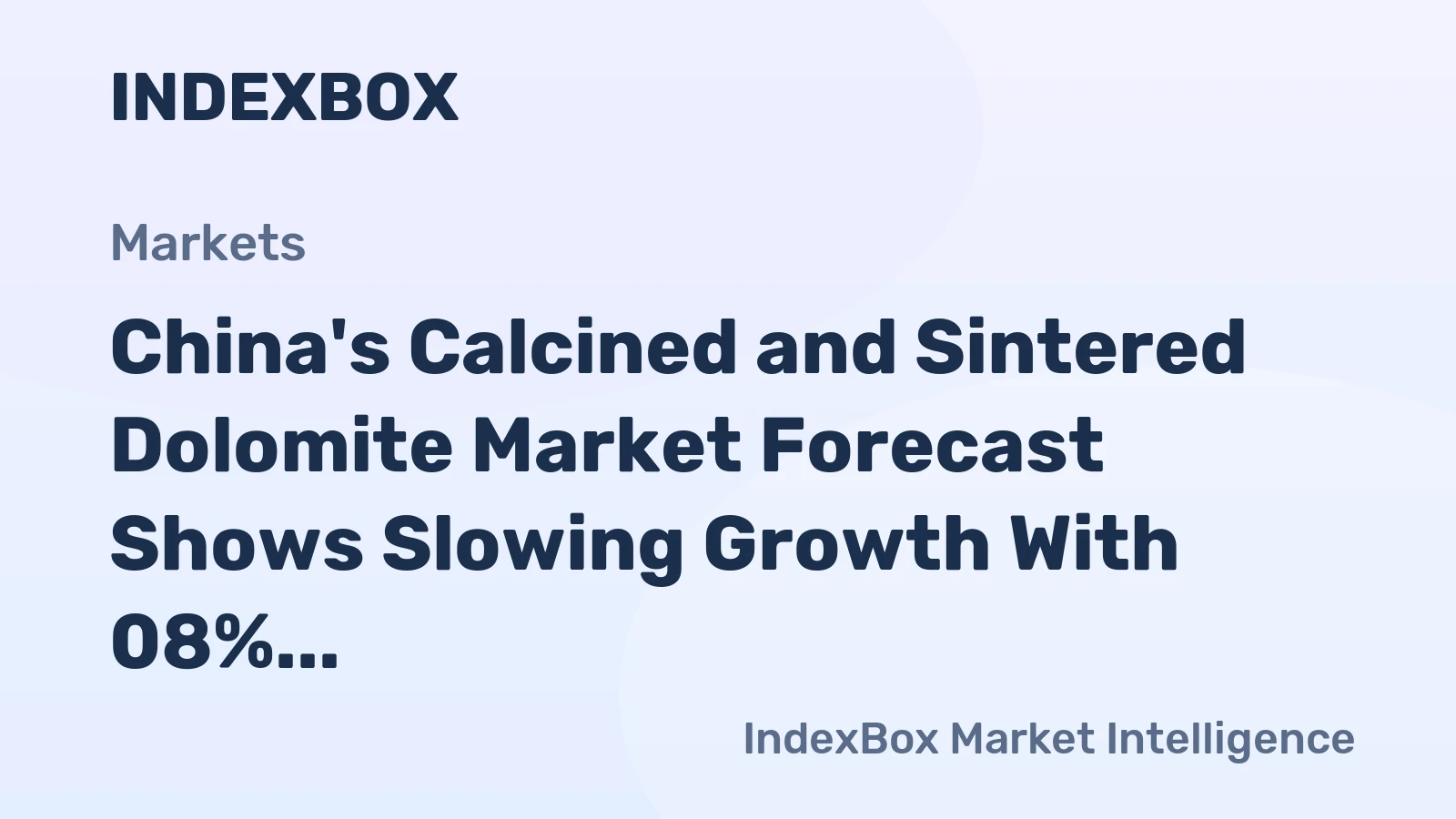 China's Calcined and Sintered Dolomite Market Forecast Shows Slowing Growth With 08% Volume CAGR Through 2035