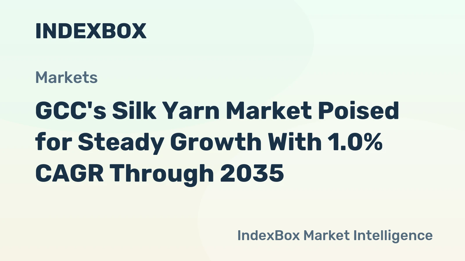 GCC's Silk Yarn Market Poised for Steady Growth With 1.0% CAGR Through 2035