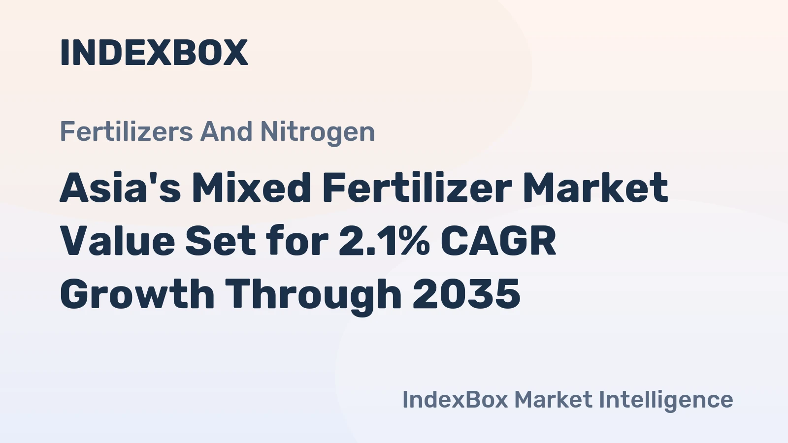 Asia's Mixed Fertilizer Market Value Set for 2.1% CAGR Growth Through 2035