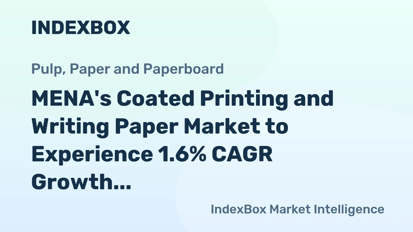 MENA's Coated Printing and Writing Paper Market to Experience 1.6% CAGR Growth from 2024 to 2035