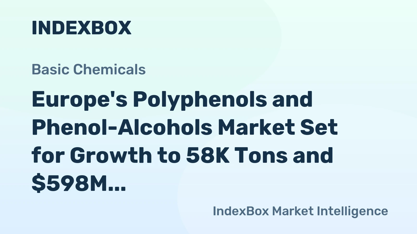 Europe's Polyphenols and Phenol-Alcohols Market Set for Growth to 58K Tons and $598M