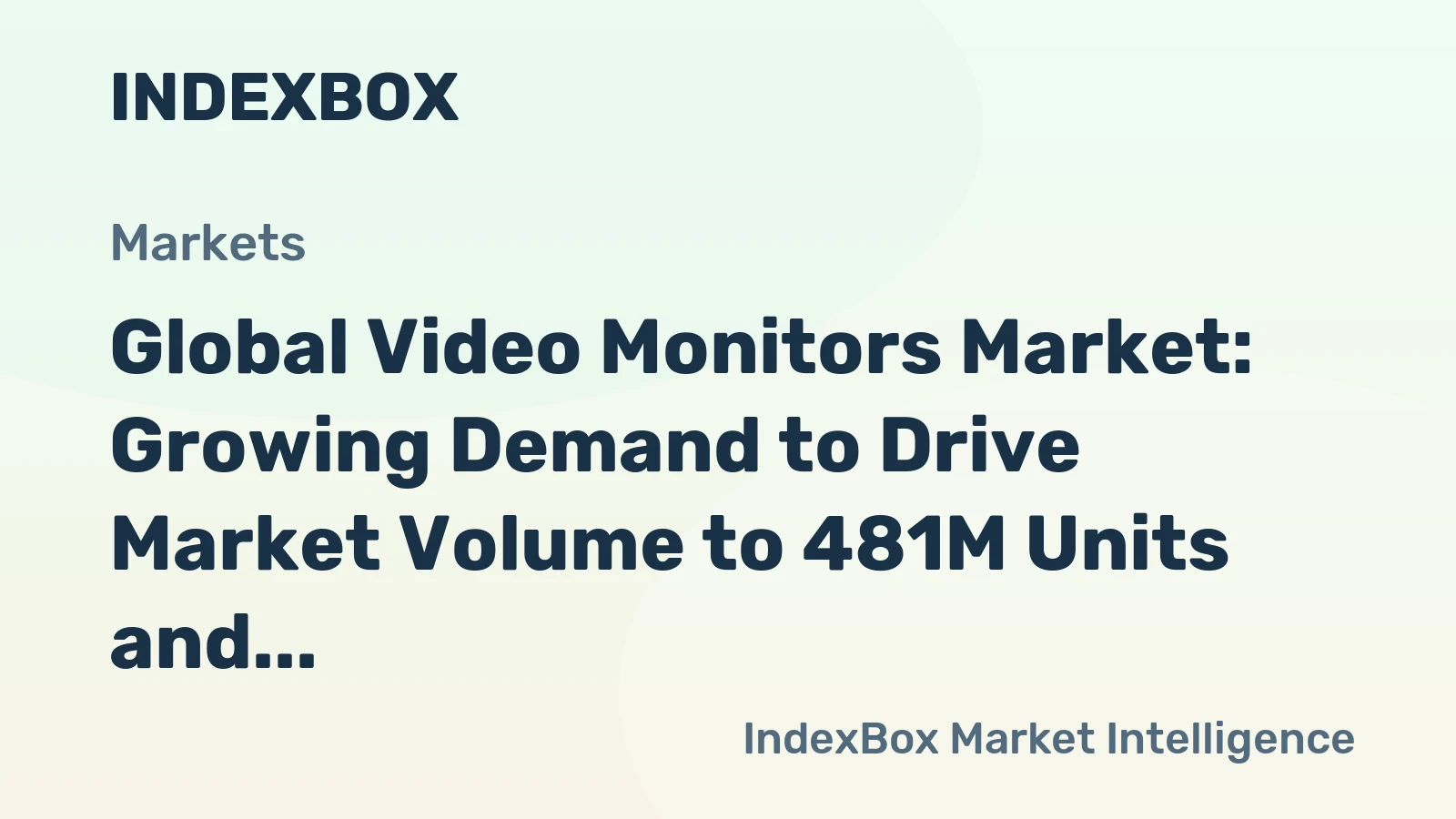 Global Video Monitors Market: Growing Demand to Drive Market Volume to 481M Units and Market Value to $167.9B by 2035