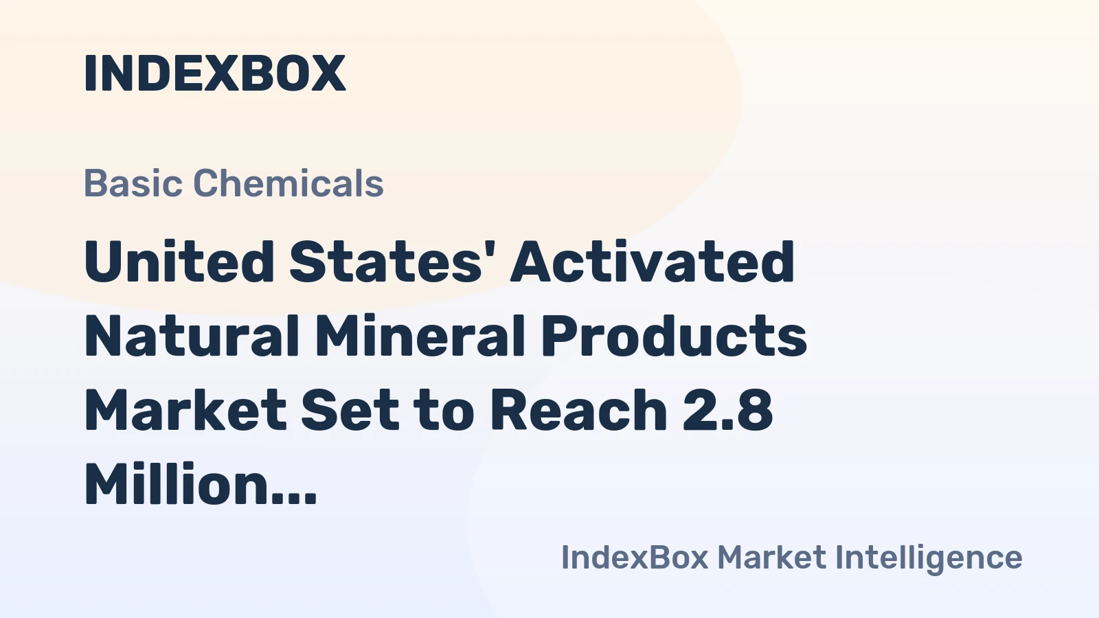 United States' Activated Natural Mineral Products Market Set to Reach 2.8 Million Tons and $2.8 Billion by 2035