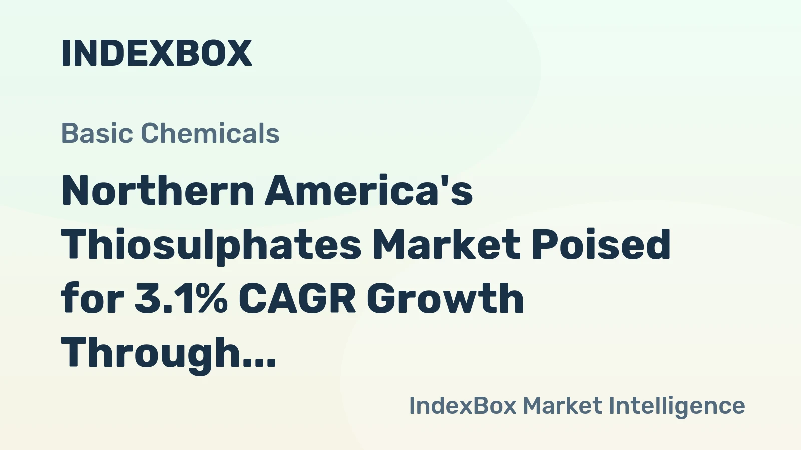 Northern America's Thiosulphates Market Poised for 3.1% CAGR Growth Through 2035