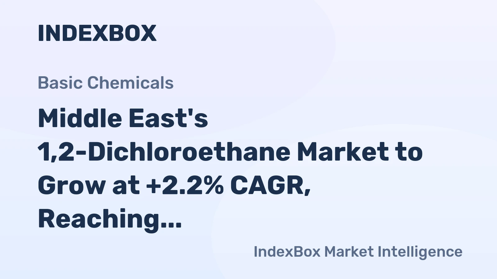 Middle East's 1,2-Dichloroethane Market to Grow at +2.2% CAGR, Reaching 1.2M Tons by 2035