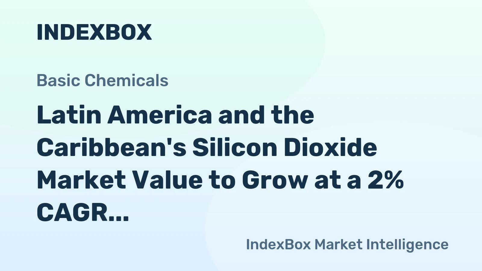 Latin America and the Caribbean's Silicon Dioxide Market Value to Grow at a 2% CAGR Through 2035