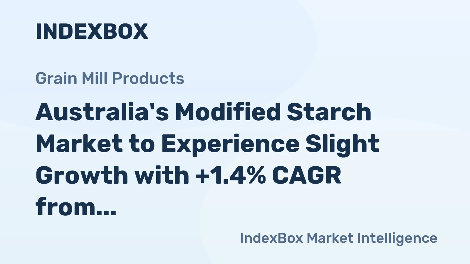 Australia's Modified Starch Market to Experience Slight Growth with +1.4% CAGR from 2024-2035