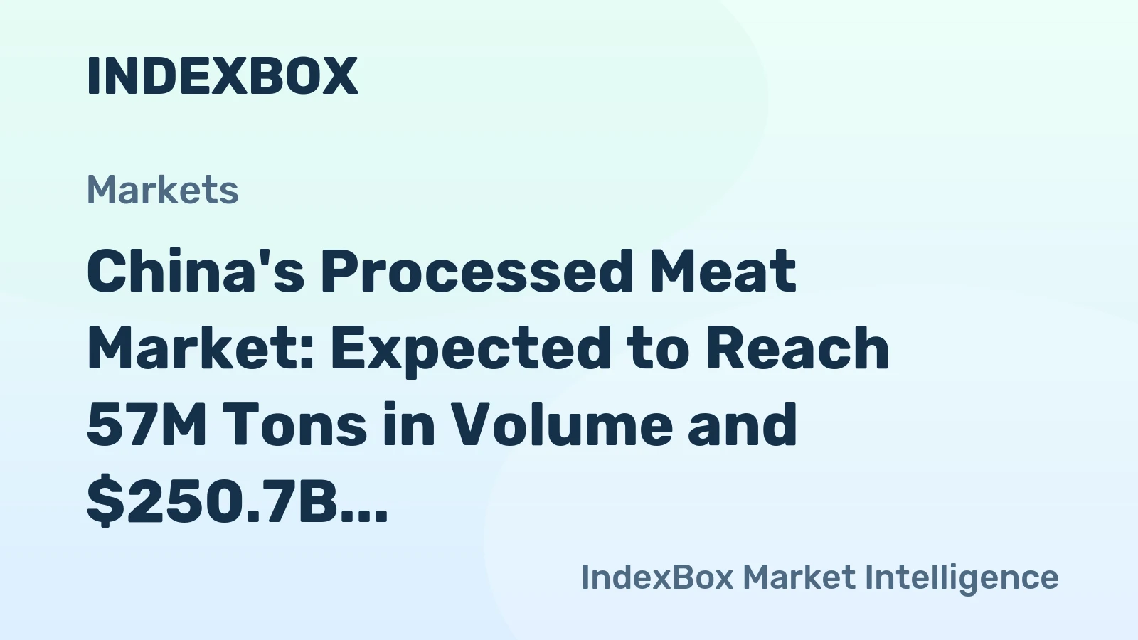 China's Processed Meat Market: Expected to Reach 57M Tons in Volume and $250.7B in Value by 2035