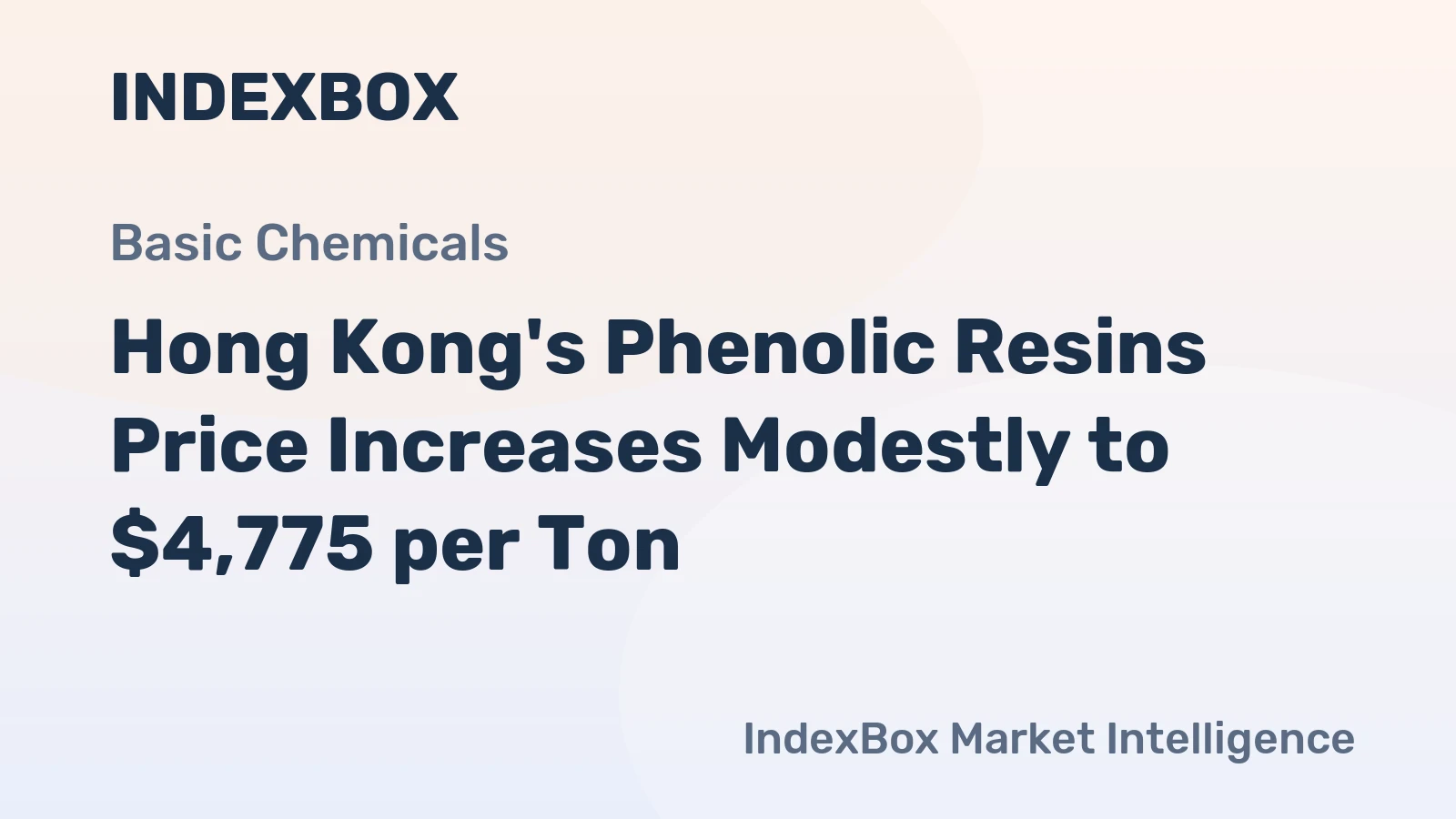 Hong Kong's Phenolic Resins Price Increases Modestly to $4,775 per Ton
