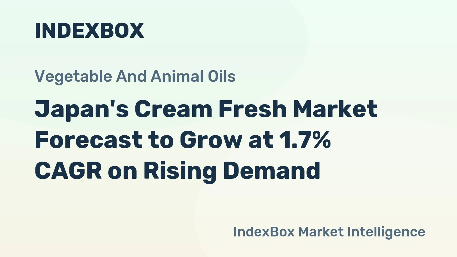 Japan's Cream Fresh Market Forecast to Grow at 1.7% CAGR on Rising Demand