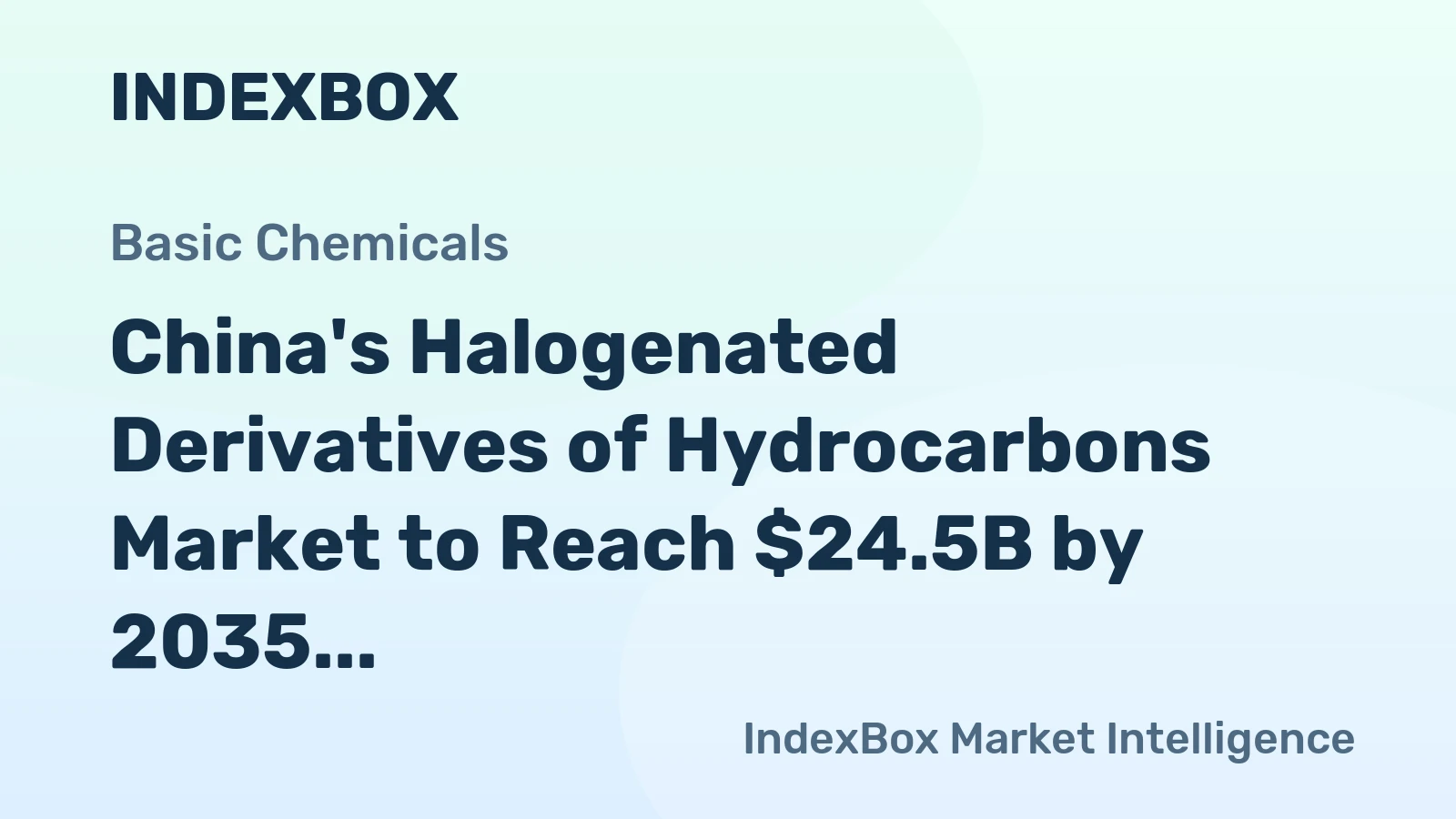 China's Halogenated Derivatives of Hydrocarbons Market to Reach $24.5B by 2035