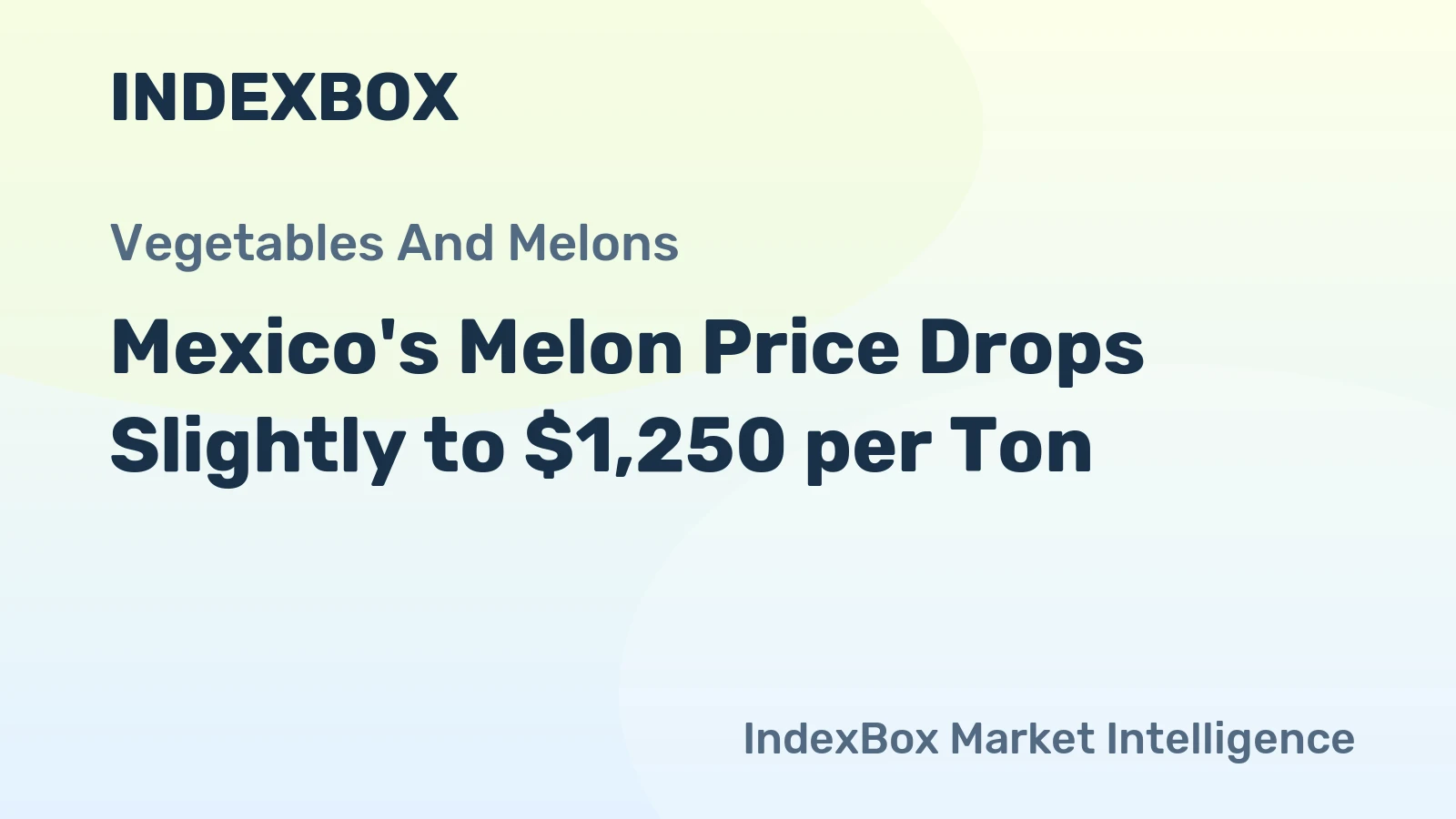 Mexico's Melon Price Drops Slightly to $1,250 per Ton
