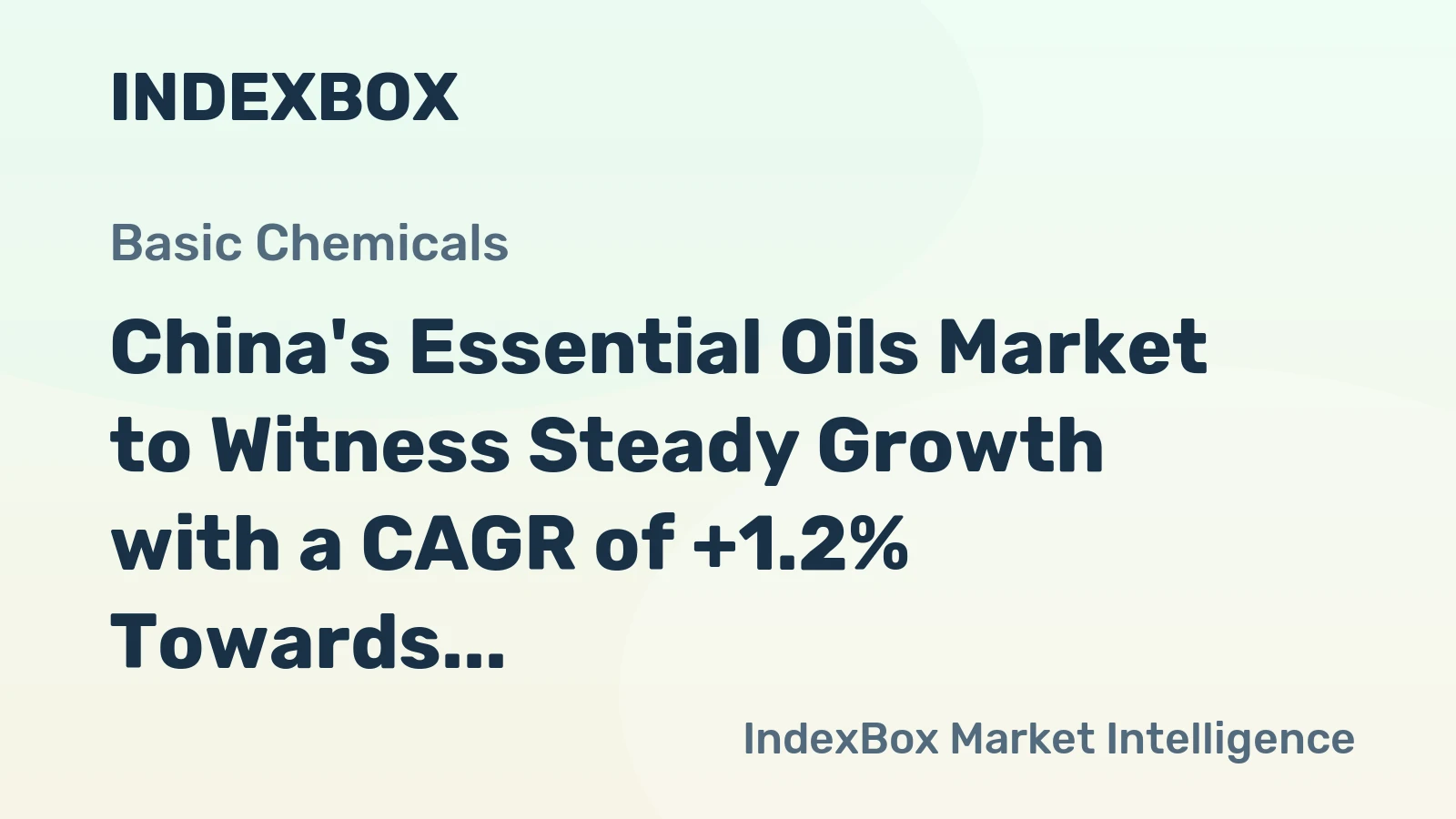 China's Essential Oils Market to Witness Steady Growth with a CAGR of +1.2% Towards 2035