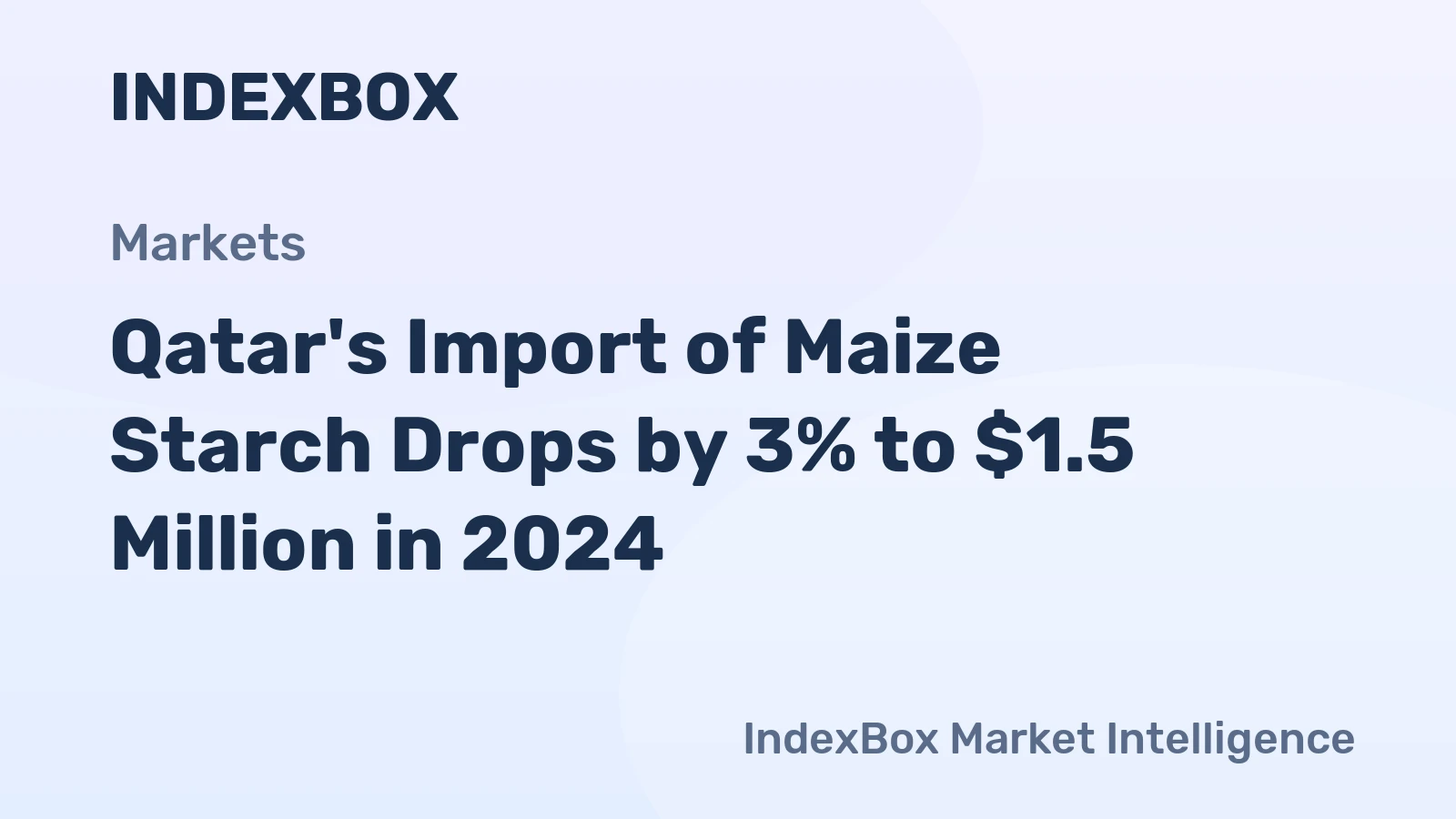 Qatar's Import of Maize Starch Drops by 3% to $1.5 Million in 2024
