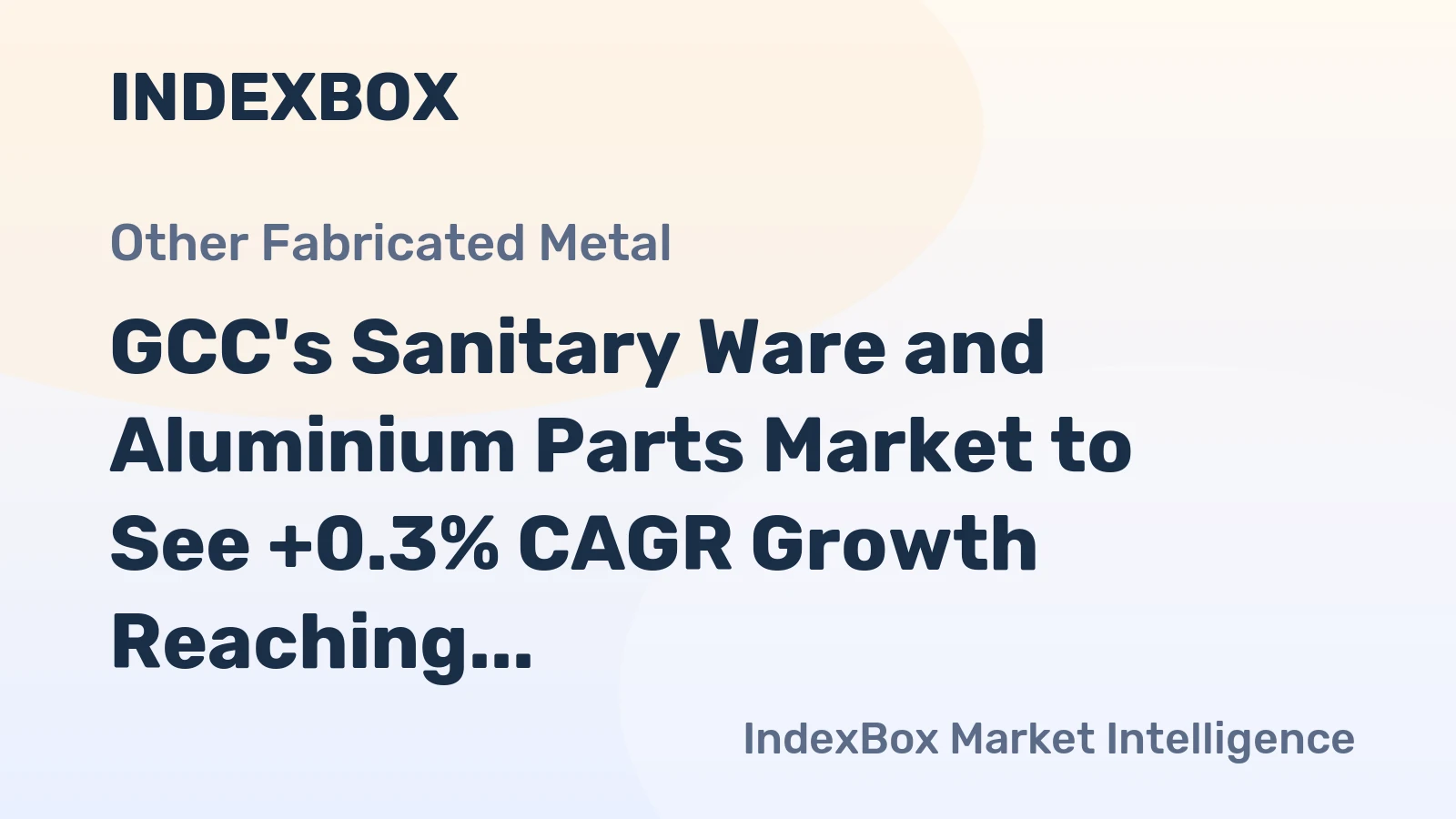 GCC's Sanitary Ware and Aluminium Parts Market to See +0.3% CAGR Growth Reaching $18M Value by 2035