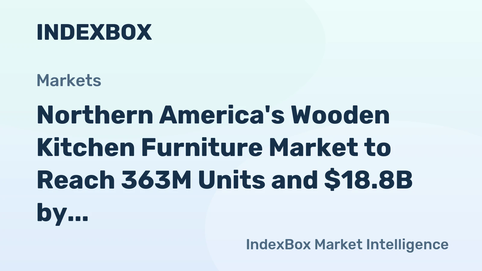Northern America's Wooden Kitchen Furniture Market to Reach 363M Units and $18.8B by 2035